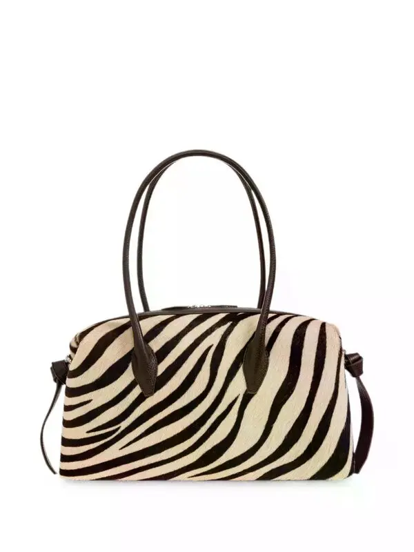 Yuzefi Brioche Duffle Zebra-print Shoulder Bag