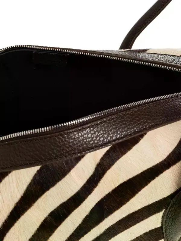 Yuzefi Brioche Duffle Zebra-print Shoulder Bag