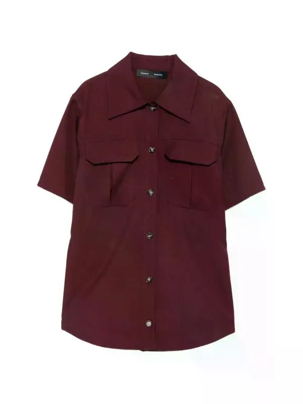 Proenza Schouler Belted Flap-pocket Shirt - Red