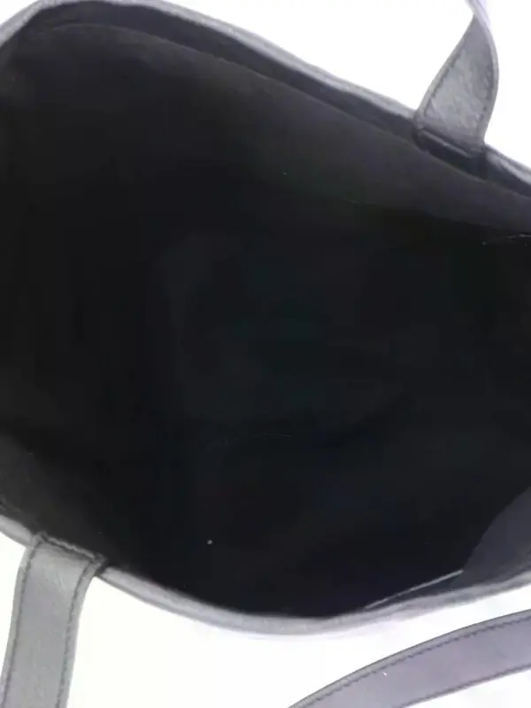 Saint Laurent Bold Leather Medium Tote Bag - Black
