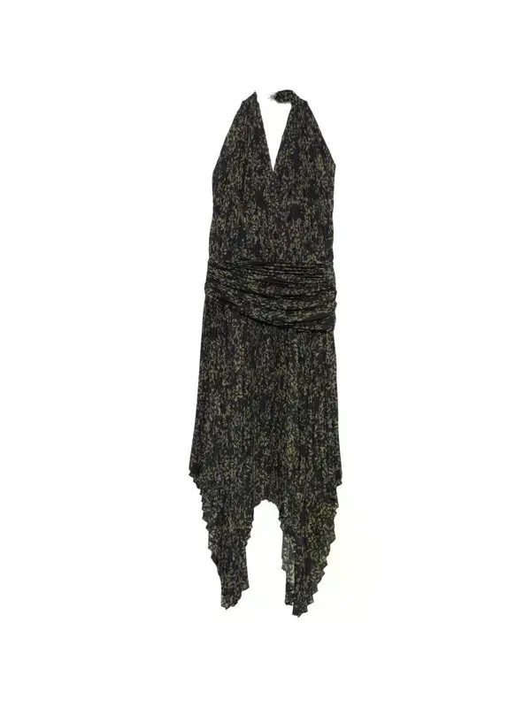 Proenza Schouler Paulina Floral-print Pleated Maxi Dress - Black