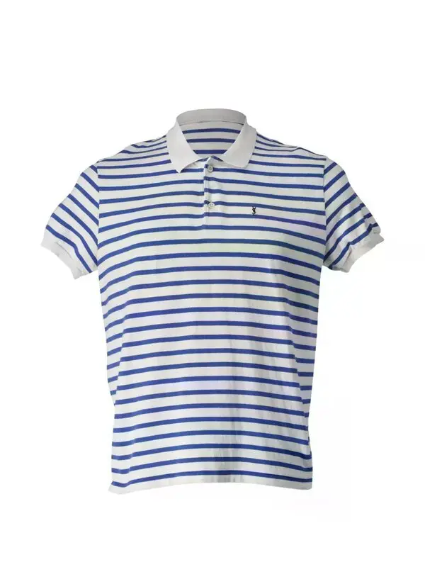 Saint Laurent Striped Polo Cotton T-shirt