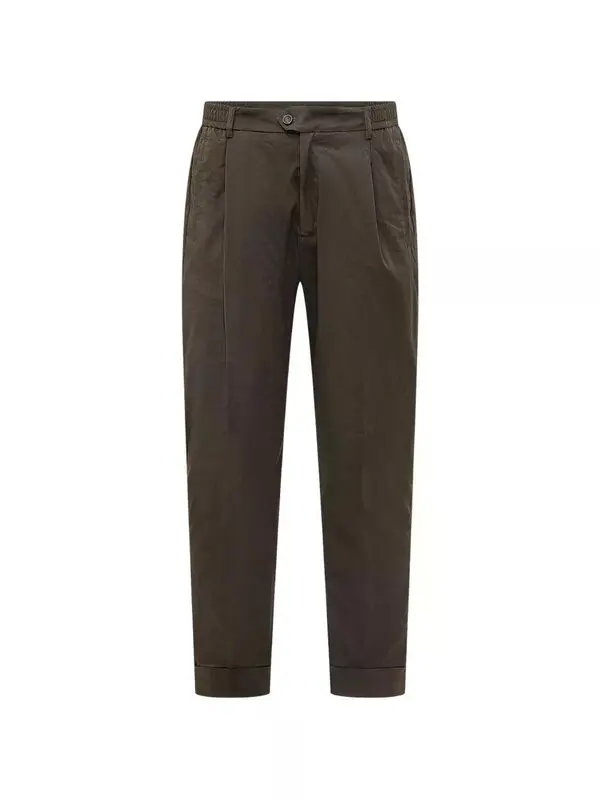HOSIO Pleated-detail Cuffed-hem Trousers