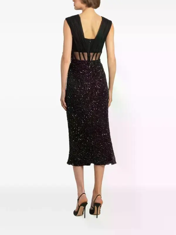 GEMY MAALOUF Beaded Midi Skirt