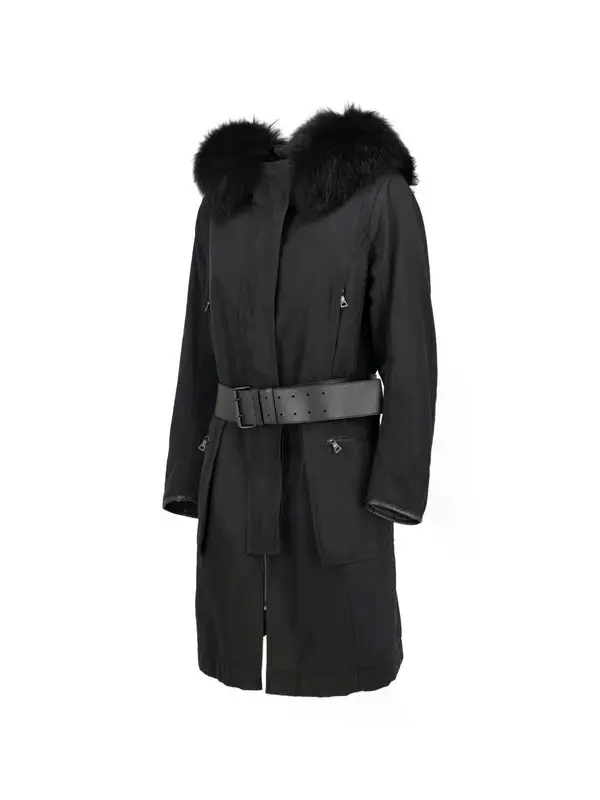 Prada Belted Hooded Coat
