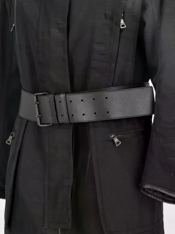 Prada Belted Hooded Coat