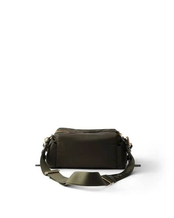Prada Small Re-nylon And Leather Shoulder Bag - Forest 0