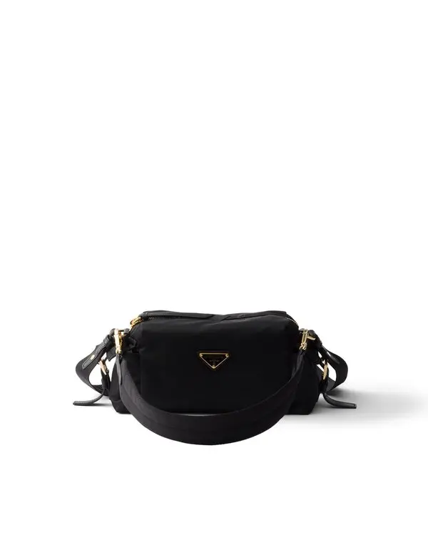 Prada Small Re-nylon And Leather Shoulder Bag - Black