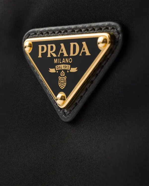 Prada Small Re-nylon And Leather Shoulder Bag - Black