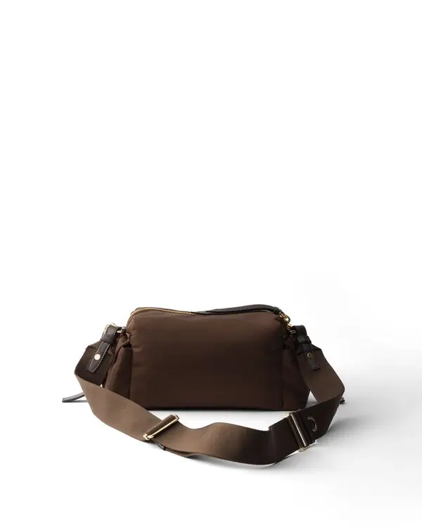 Prada Re-nylon And Leather Shoulder Bag - Sienna