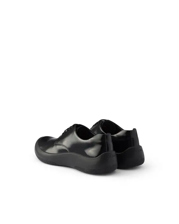 Prada Brushed Leather Laced Shoes