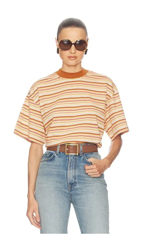 HELSA The Boxy Tee In . Also - Brown