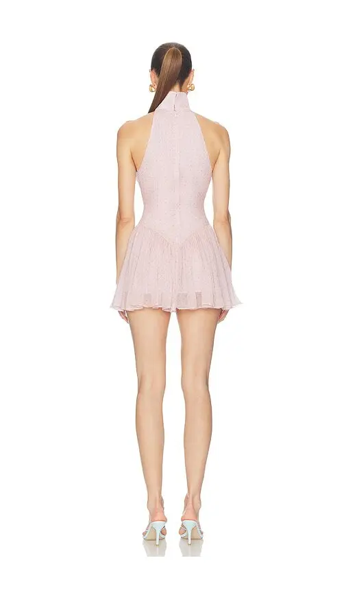 HELSA The Gemma Romper In Printed Silk Chiffon