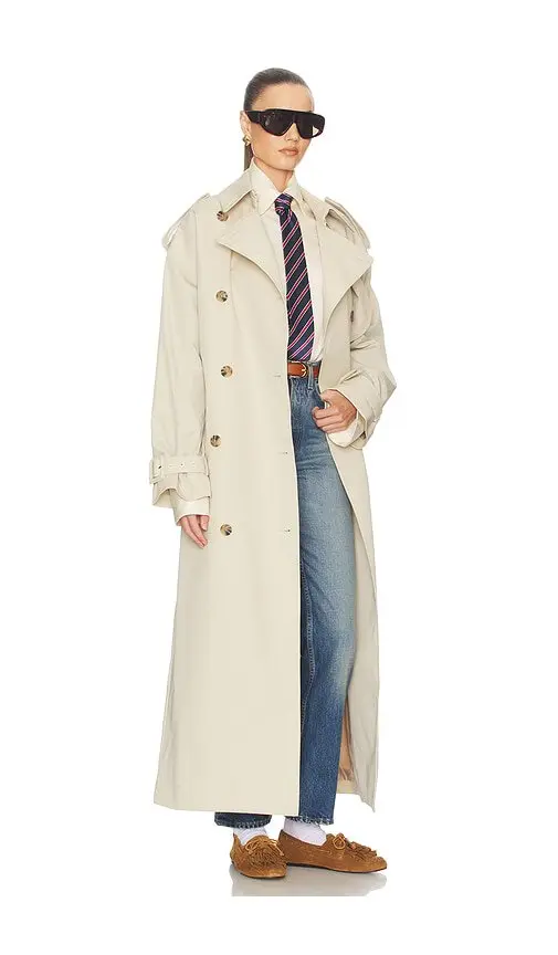 HELSA Classic Oversized Trench In . Also