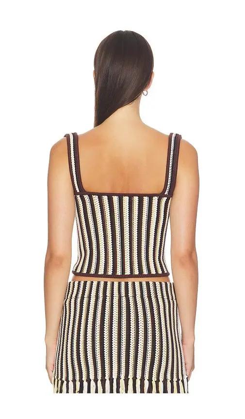 Amanda Uprichard Jolie Crochet Knit Top