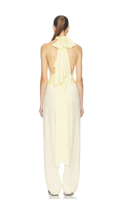 HELSA Natasha Silk Halter In . Also - Yellow