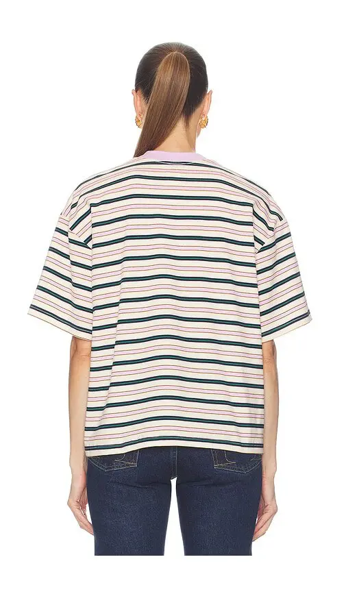 HELSA The Boxy Tee In Stripe In . Also