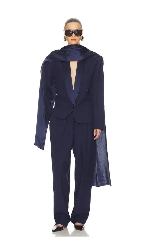 HELSA The Tux Blazer In Wool In . Also - Navy