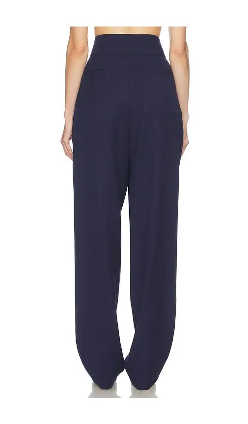 HELSA High Waist Pleated Suit Trouser In Wool