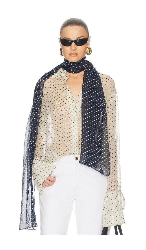 HELSA The Relaxed Shirt In Silk Chiffon