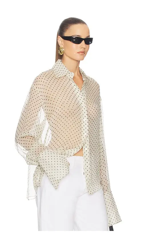HELSA The Relaxed Shirt In Silk Chiffon