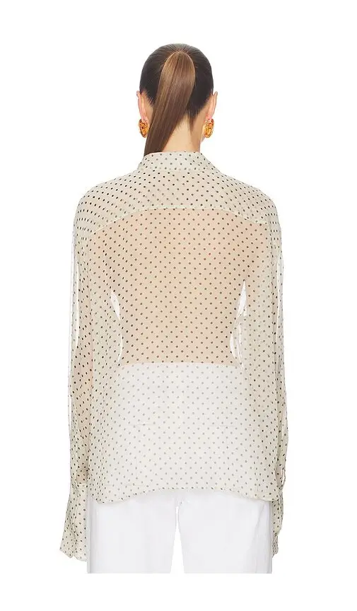 HELSA The Relaxed Shirt In Silk Chiffon
