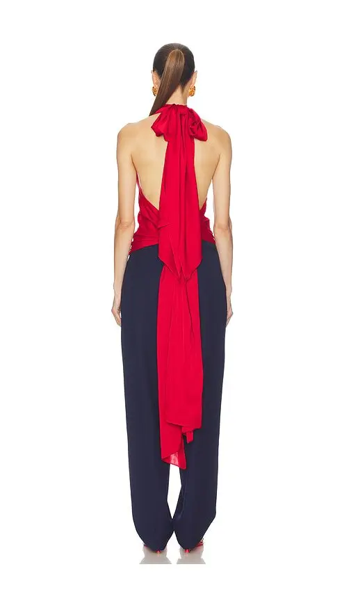 HELSA Natasha Silk Halter In . Also
