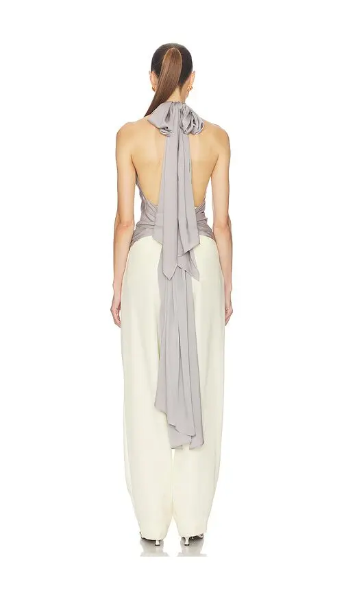 HELSA Natasha Silk Halter In . Also - Grey