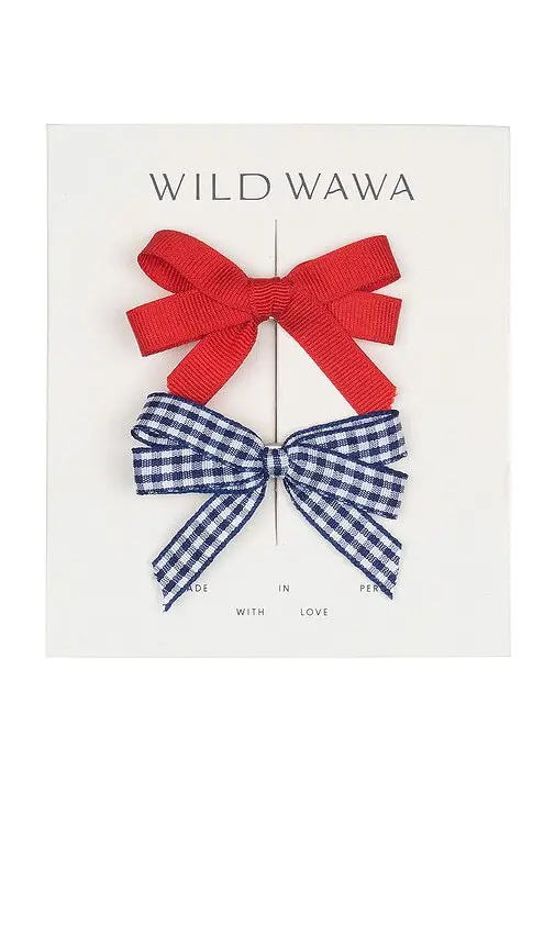 WILD WAWA Bow Clip Set - Multi
