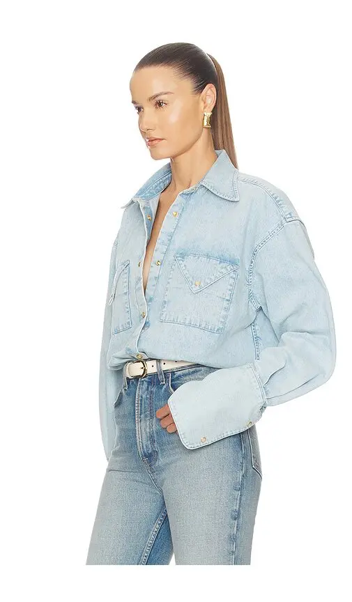 HELSA Washed Denim Shirt In . Also