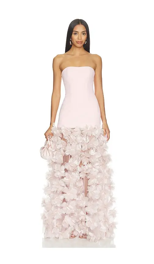 BRONX BANCO Harper Strapless Gown In . Also - Blush