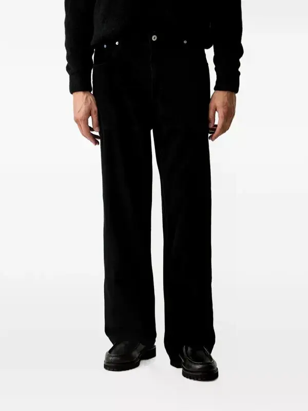 Karl Lagerfeld Corduroy-texture Carpenter Trousers - Black