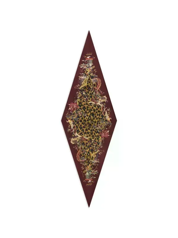 Etro Leopard-motif Diamond-shaped Scarf