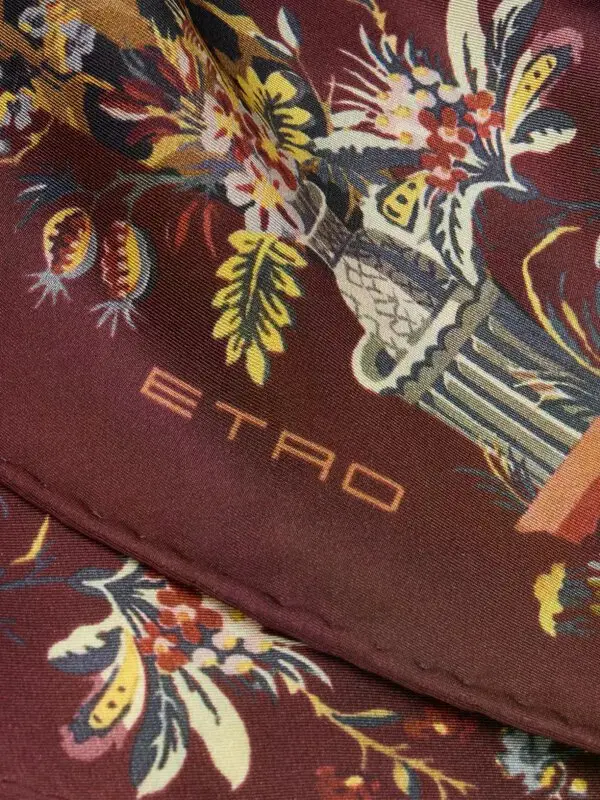 Etro Leopard-motif Diamond-shaped Scarf