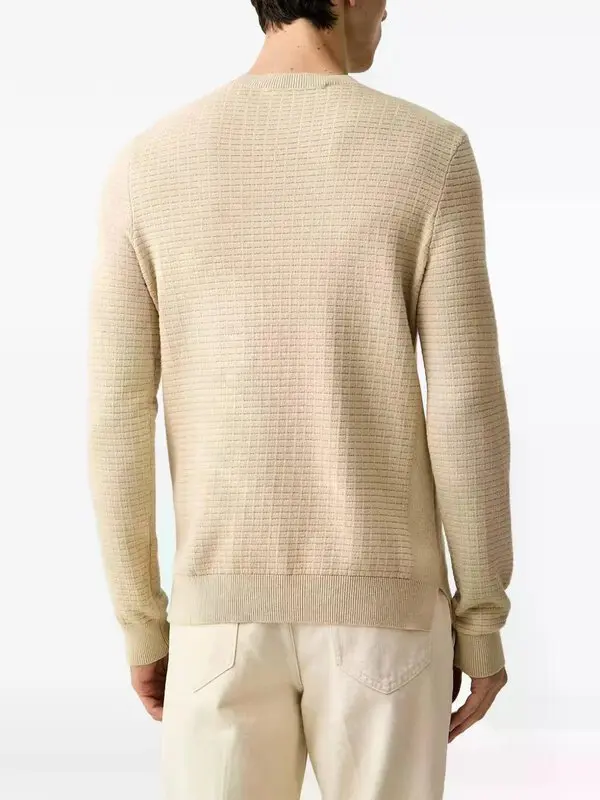 TRUSSARDI Textured-knit Crew-neck Sweater