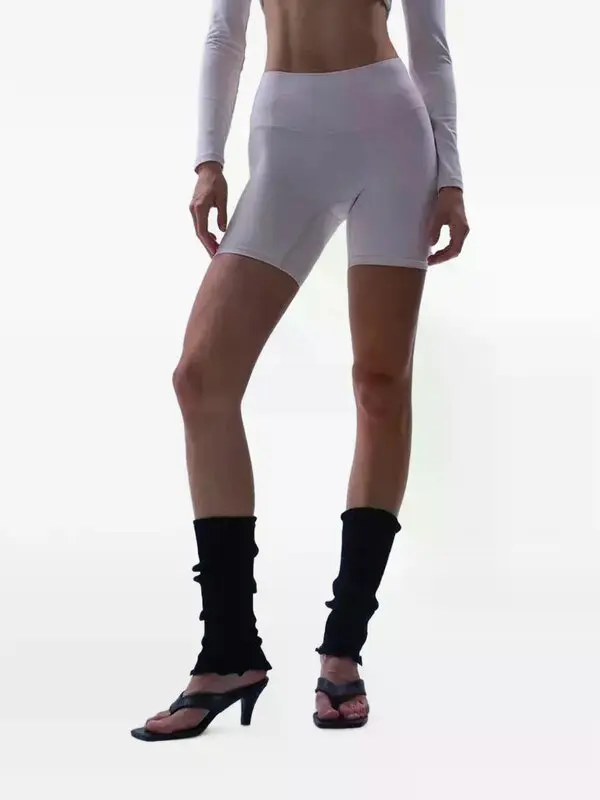 GOD SAVE QUEENS High-waisted Cycling Shorts - Neutrals
