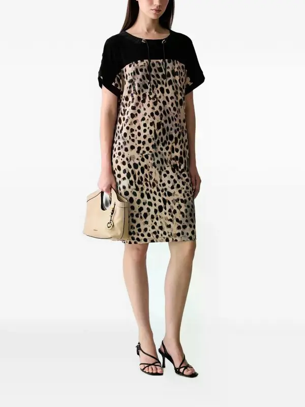Joseph Ribkoff Leopard-print Panelled Mini Dress