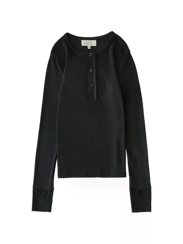 Studio Nicholson Roane Butoned Top - Black