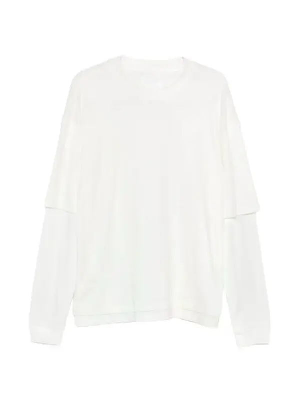 WOC Orange Layered-sleeve Crew-neck T-shirt