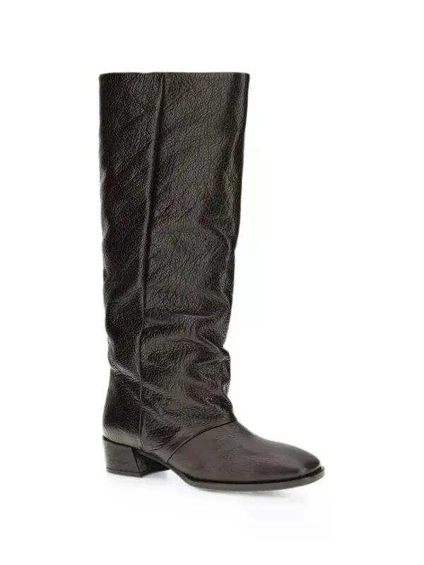 P.a.r.o.s.h Grained-leather Knee-high Boots