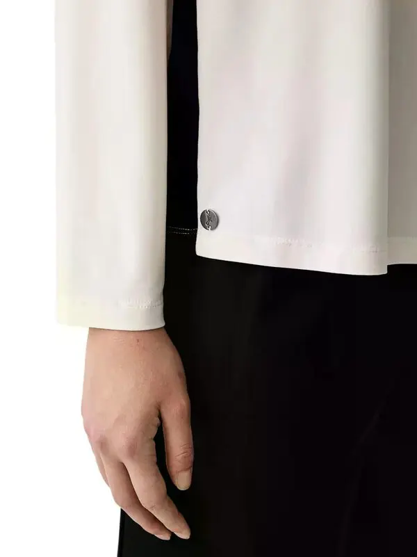 Joseph Ribkoff Two-tone Zip-up Blouse