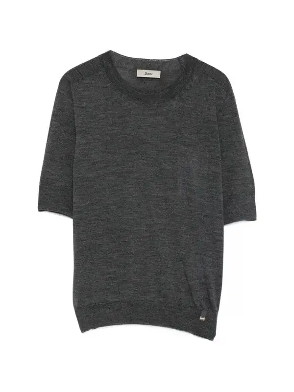 Herno Short-sleeve Crew-neck Sweater - Grey
