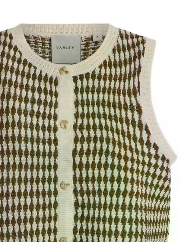 Varley Aura Geometric-pattern Knit Vest