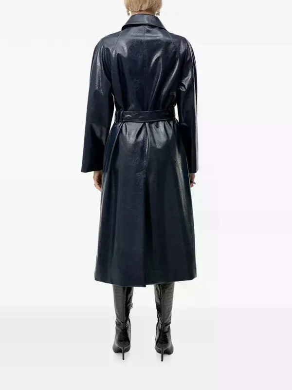 Hugo Belted Crinkled-finish Coat