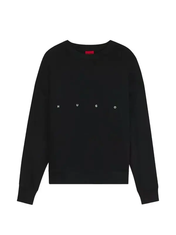 Hugo Logo-print Graphic-print Sweatshirt - Black
