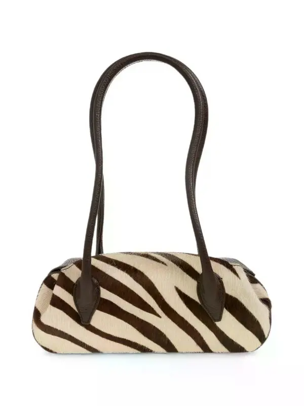Yuzefi Oyster Zebra-print Shoulder Bag