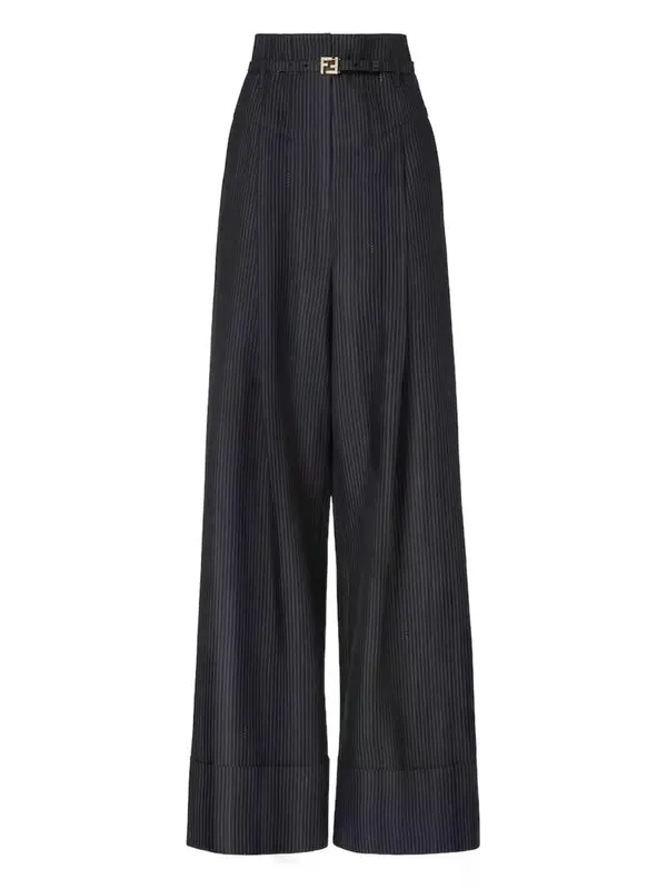 Fendi Pinstriped Wool Trousers