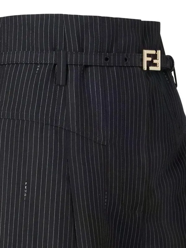 Fendi Pinstriped Wool Trousers