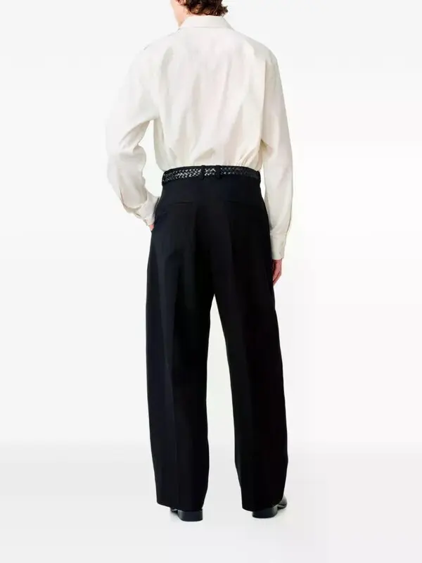 Studio Nicholson View Seersucker Striped Shirt