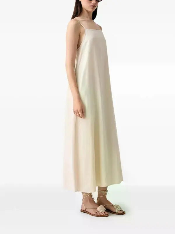 VICOLO Spaghetti-strap Scoop-back Maxi Dress - Neutrals